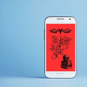 Digital Gothic Phone Cards, Downloadable Card, 8 Greeting Card Goth ...