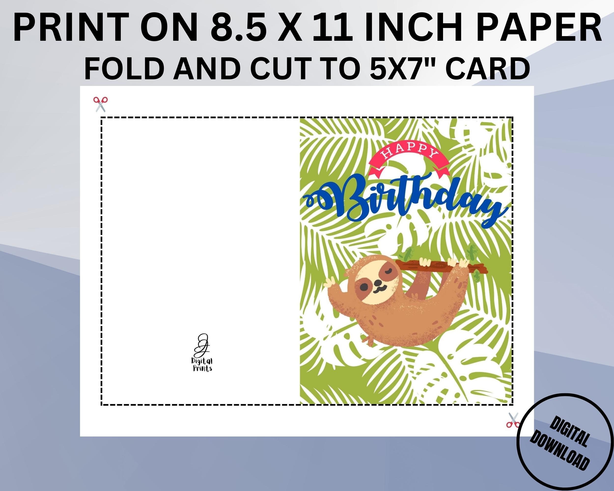 Printable Nature Birthday Card, Printable Birthday Card Funny, Digital ...