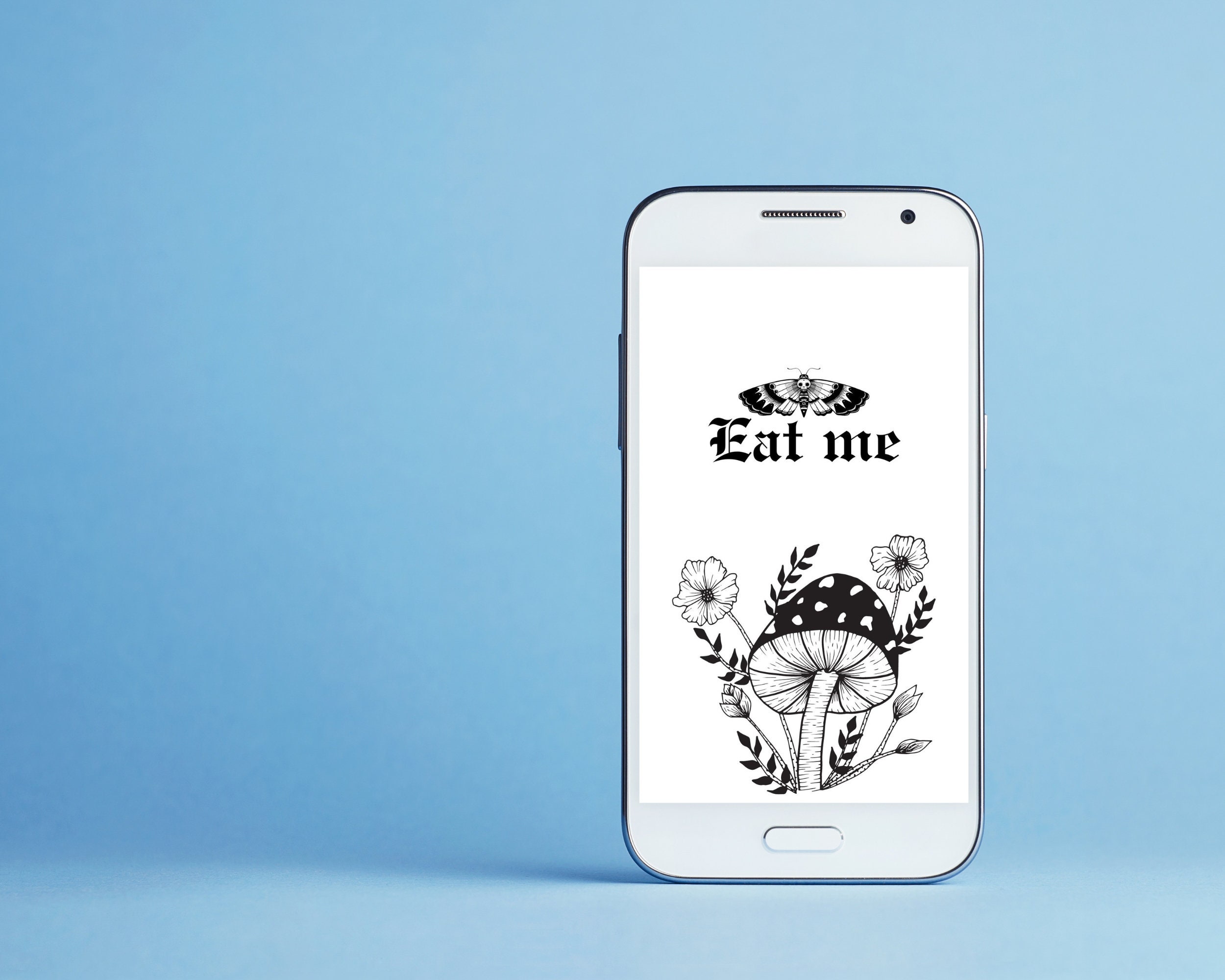 Digital Gothic Phone Cards, Downloadable Card, 8 Greeting Card Goth ...