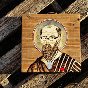 Rustic St. Maximilian Kolbe Icon - Etsy