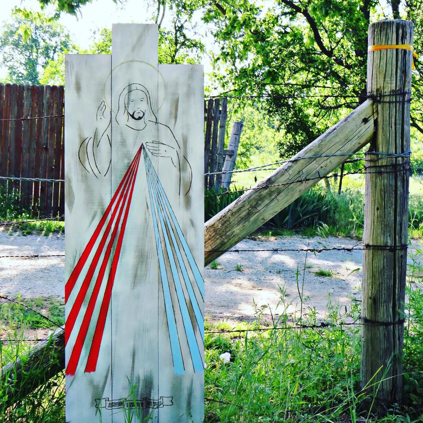New ‘texas Sized’ Divine Mercy Rustic Welcome Sign! - Etsy