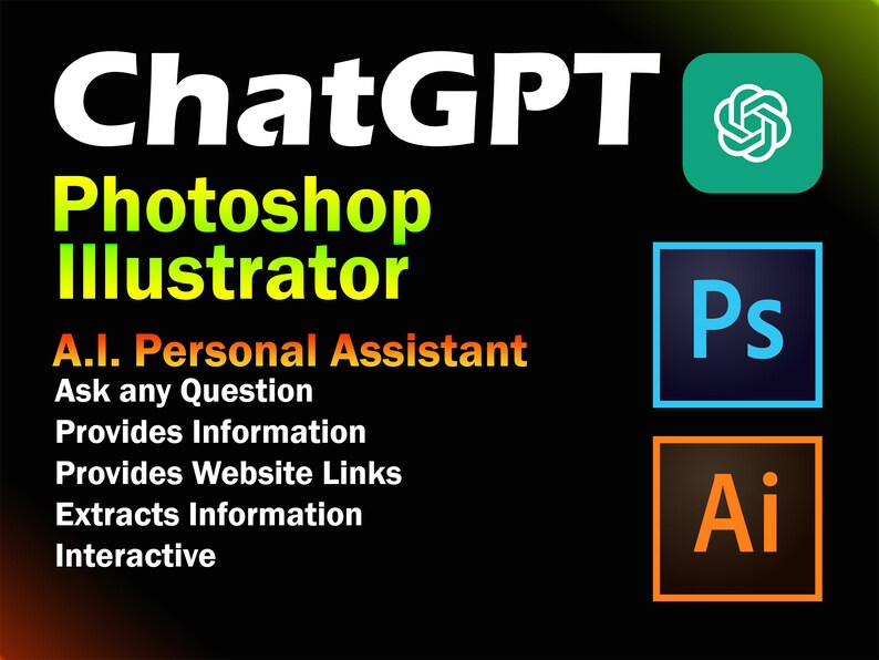Chatgpt Ai Assistant For Adobe Photoshop Illustrator Etsy 