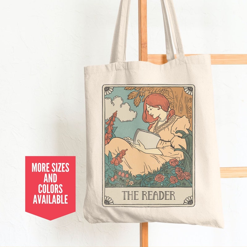 Reading Tote Bag - Etsy