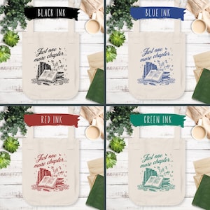 Book Tote Bag Bookish Canvas Tote Bag for Book Lovers Gift Reading Just ...