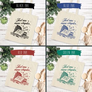 Book Tote Bag Bookish Canvas Tote Bag for Book Lovers Gift Reading Just ...