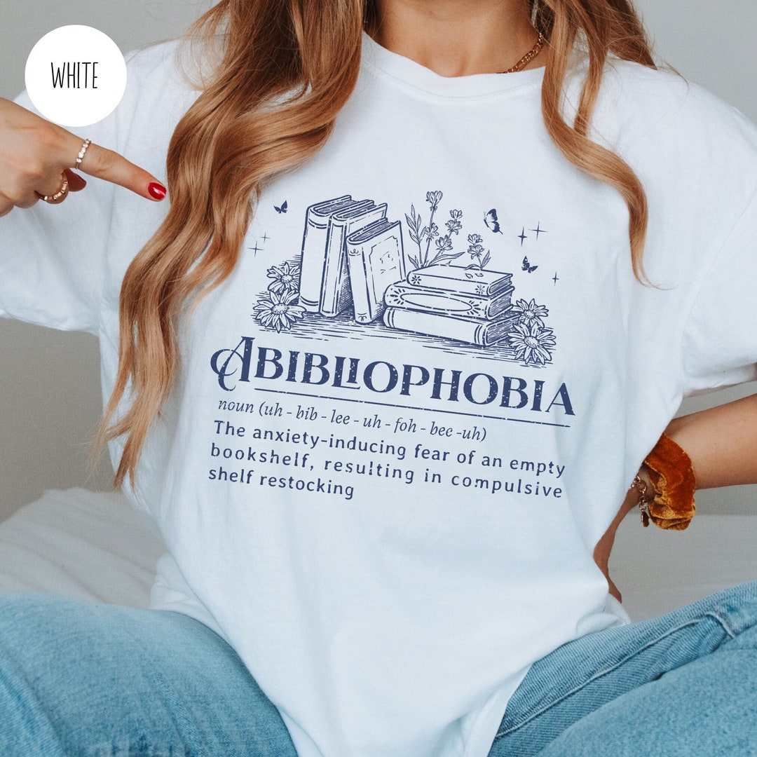 Abibliophobia Shirt for Book Lovers Vintage Abibliophobia Definition T ...