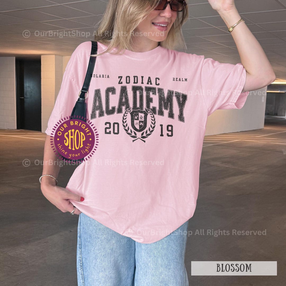 Zodiac Academy Shirt Officially Licensed Solaria Realm Crest Tee | Dark ...