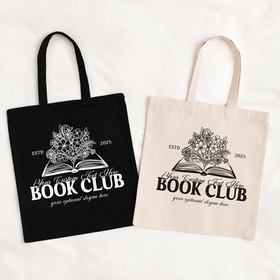 Custom Bookish Tote Gift for Book Club Canvas Tote for Book Lover ...