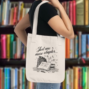 Book Tote Bag Bookish Canvas Tote Bag for Book Lovers Gift Reading Just ...