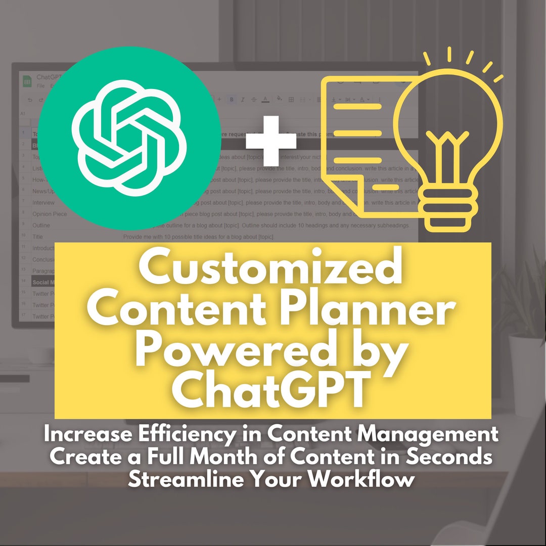 Custom Content Planner Powered by Chatgpt - Effective Marketing ...