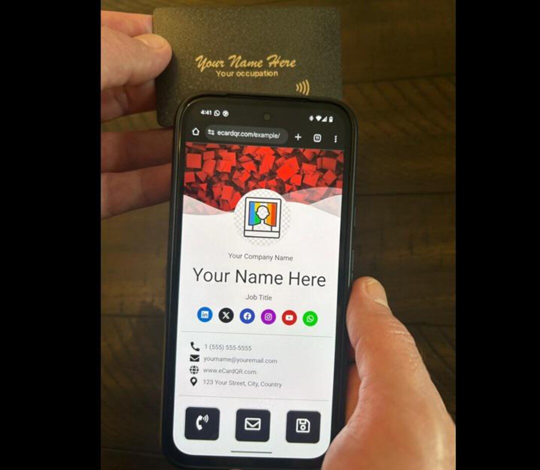 Customizable Digital Business Card With NFC and QR Code – Elegant and ...