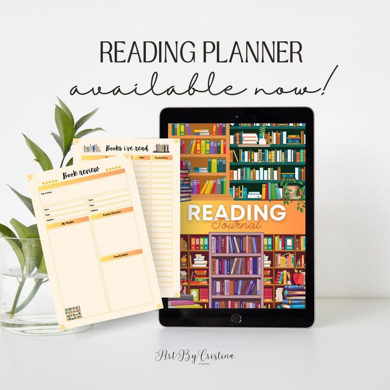 Digital Reading Journal, Printable Reading Log, Book Tracker, Reading ...