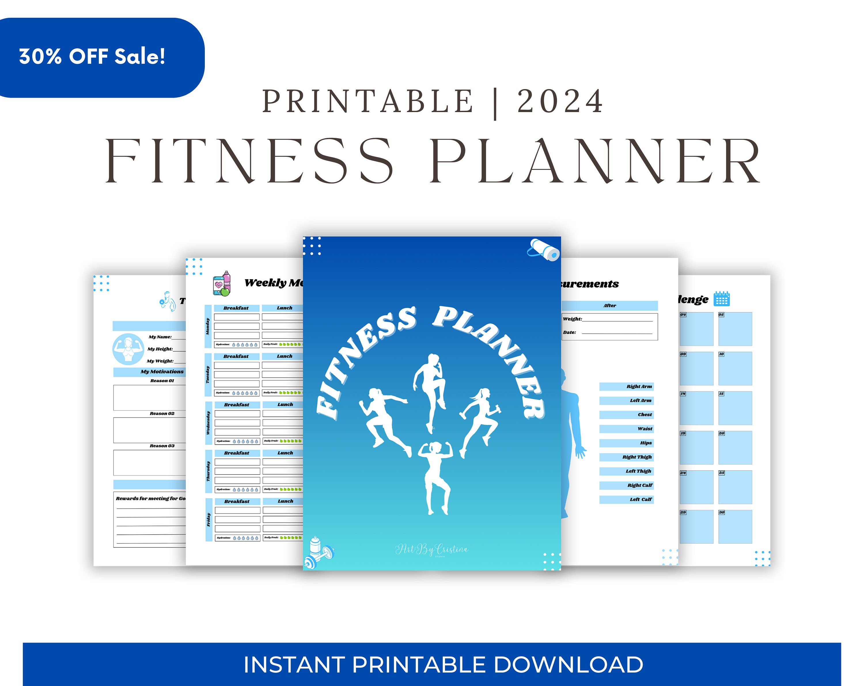 Digital Fitness Planner, Meal Planner, Habit Tracker, Workout Tracker ...
