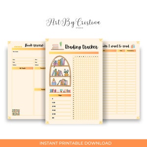 Digital Reading Journal, Printable Reading Log, Book Tracker, Reading ...