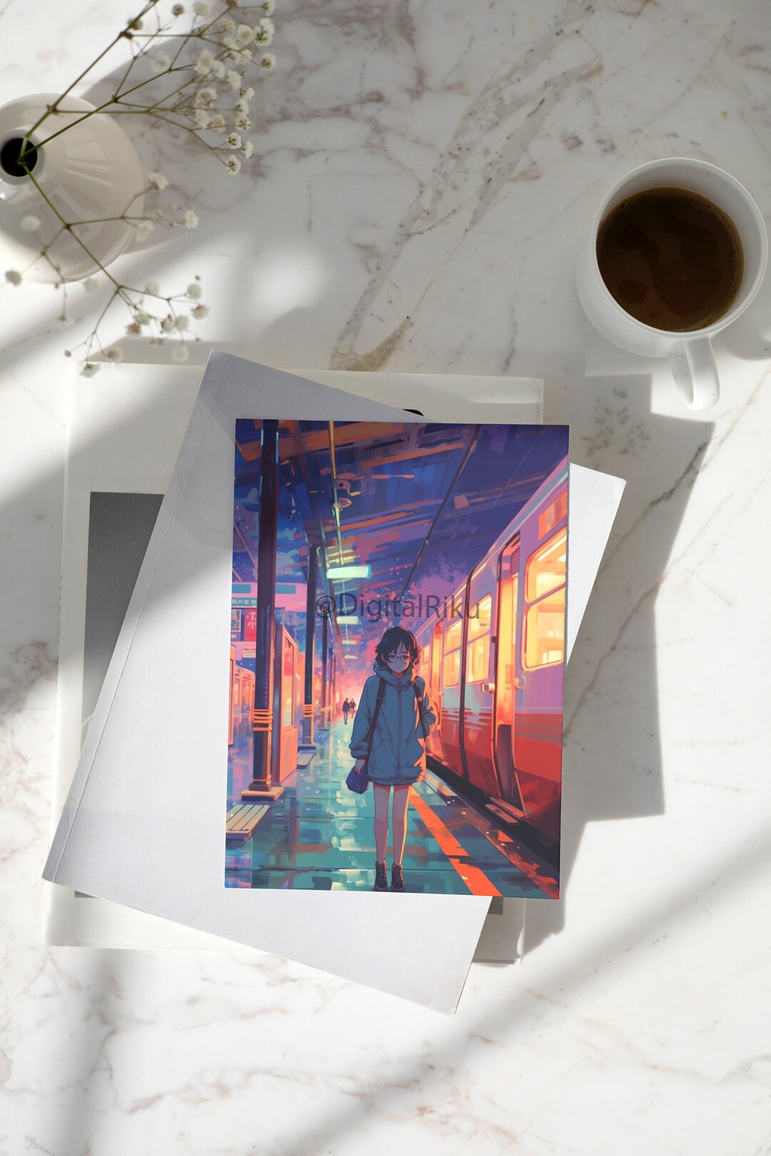 Aesthetic Sad Anime Girl Wall Art Print Poster Digital Art - Etsy