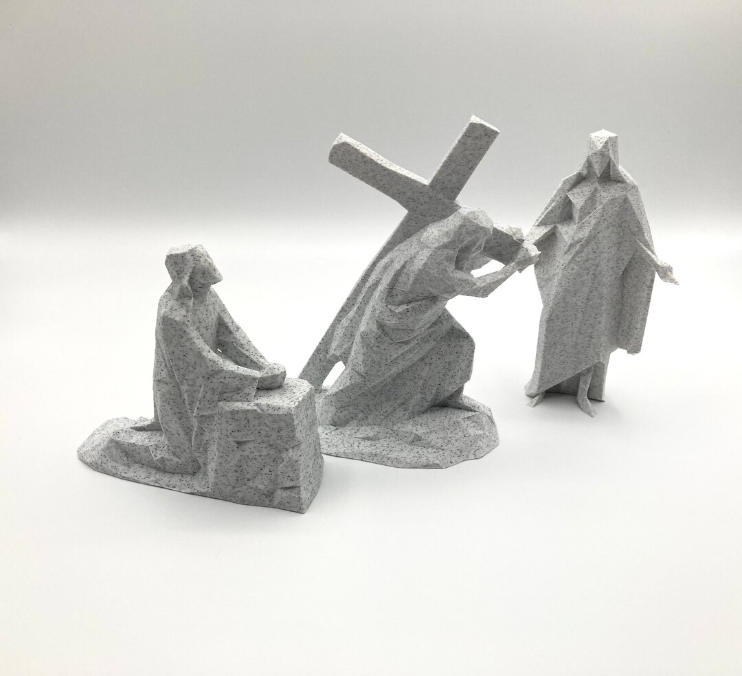 Geometric, Modern Low Poly Easter Nativity/creche: Jesus Christ Garden ...