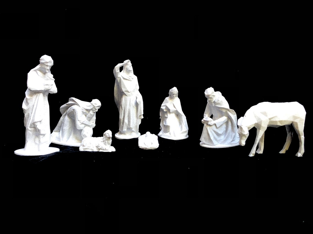Modern Geometric Low Poly Christmas Nativity Set - Etsy