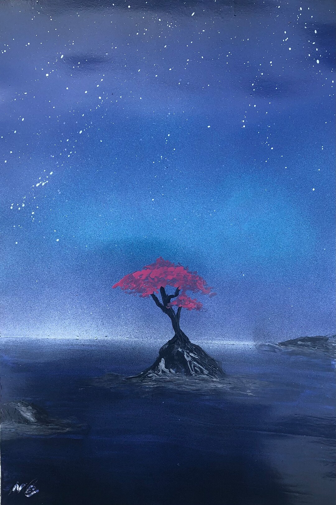 Sakura Tree | Spray Paint Art - Etsy