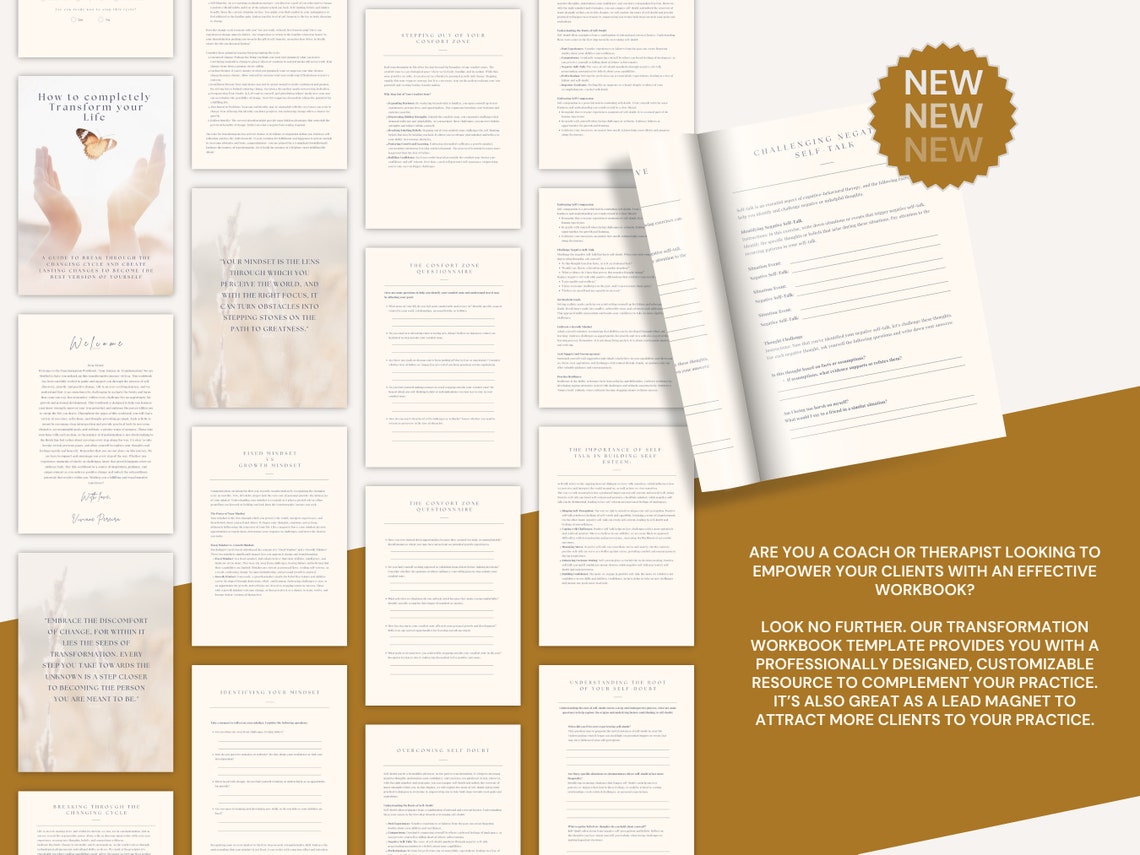 Transformational Coach Workbook Template Life Coach Transformation ...