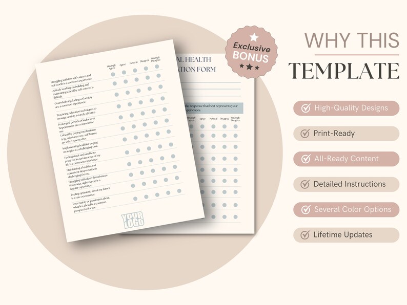 Mental Health Screening Form Mental Health Evaluation Form Mental ...