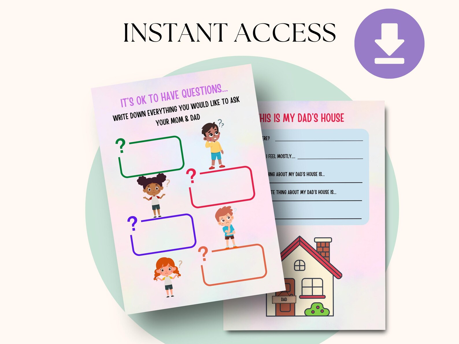 Coping With Divorce Worksheets for Kids Therapy Worksheet Kids Therapy ...