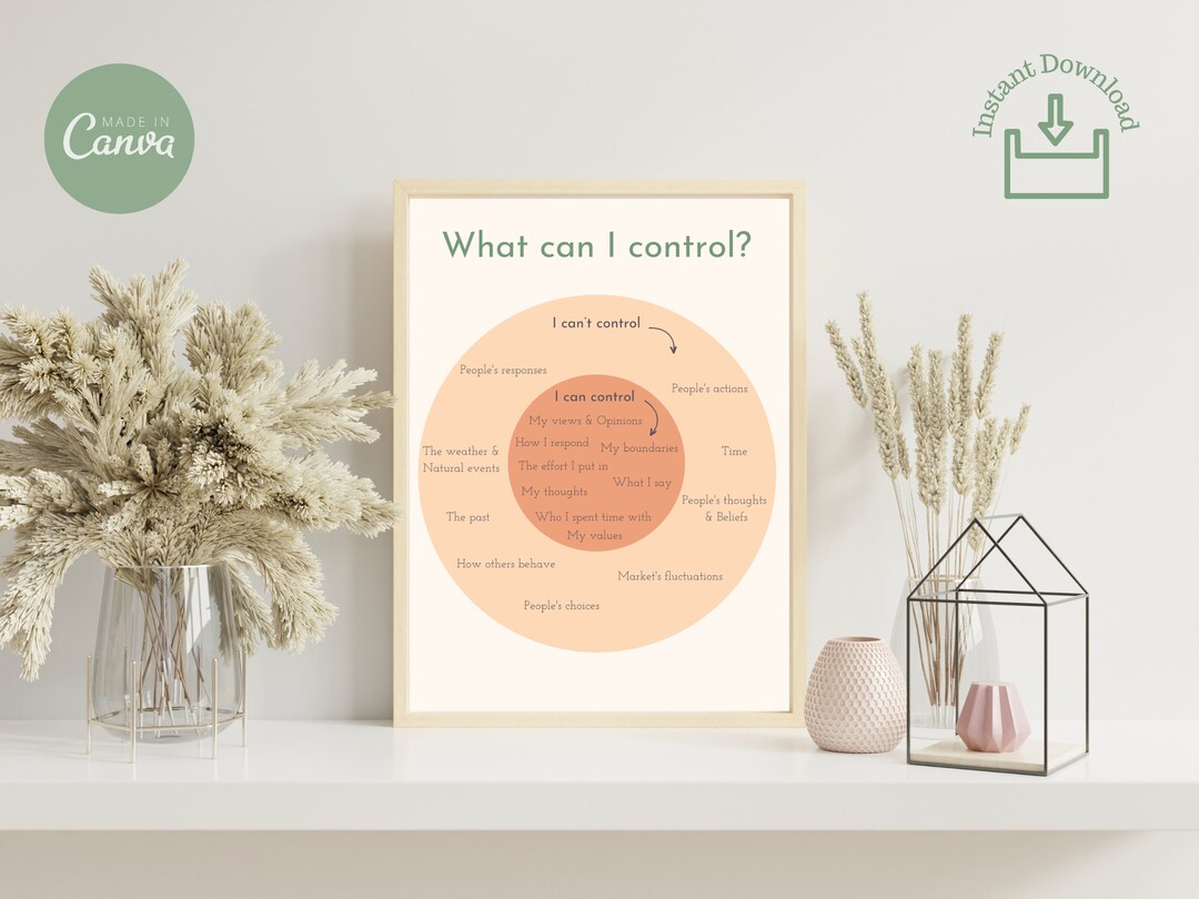 The Circle of Control Poster Therapy Poster Therapy Decor - Etsy