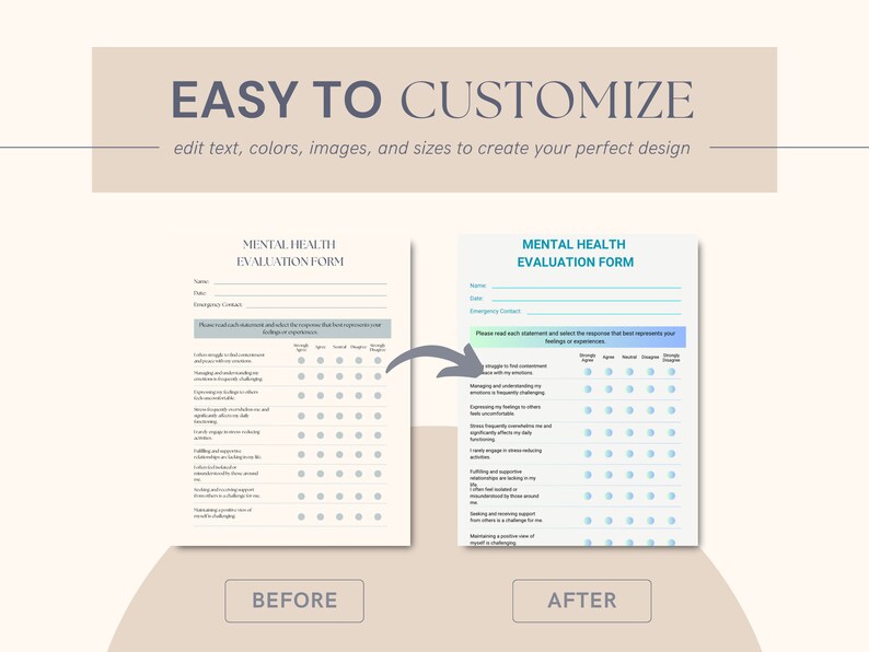 Mental Health Screening Form Mental Health Evaluation Form Mental ...