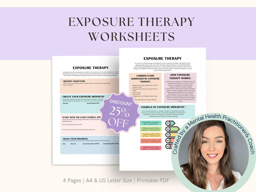 Worry Exploration Worksheet Exposure Therapy Worksheet Anxiety Coping ...