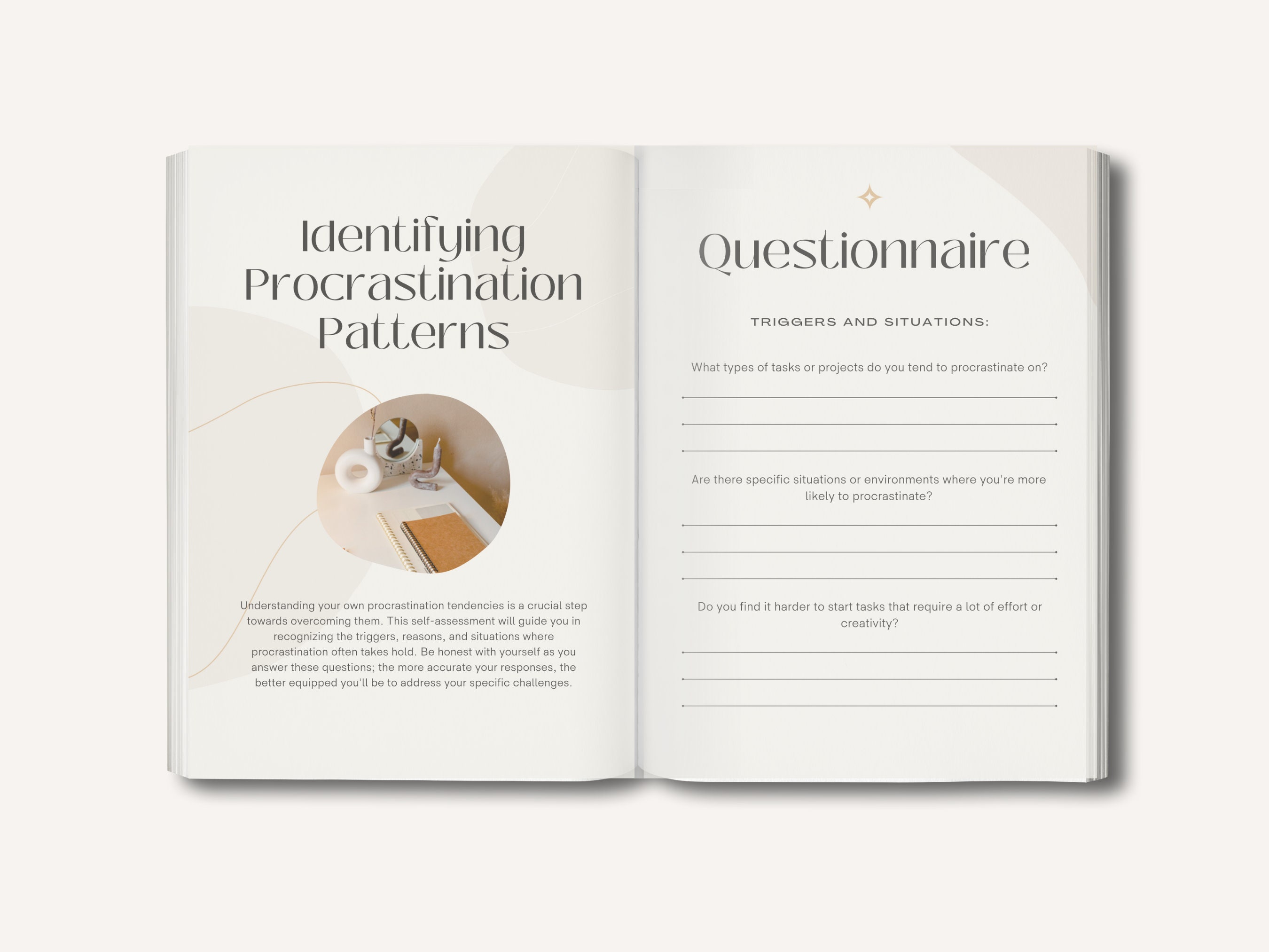 Overcome Procrastination Workbook Editable Template Productivity Tool ...