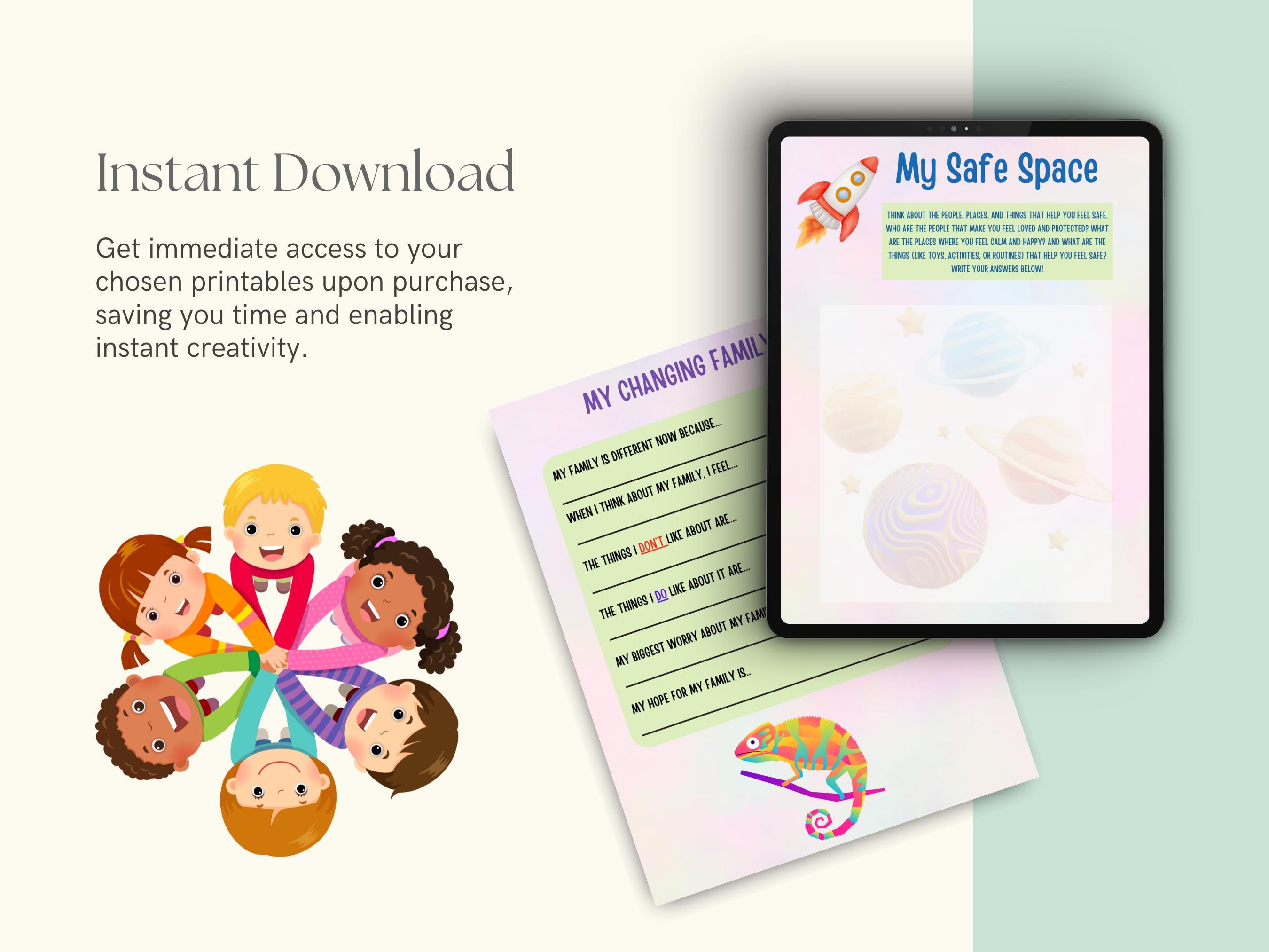 Coping With Divorce Worksheets for Kids Therapy Worksheet Kids Therapy ...