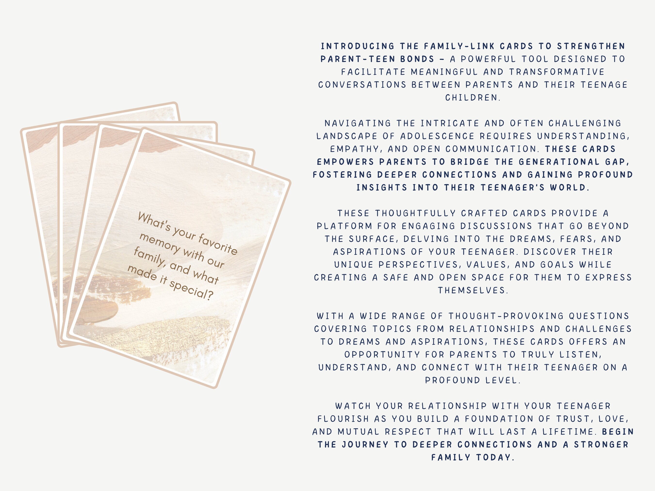 Parent-teen Communication Cards Family Connection Relationship ...