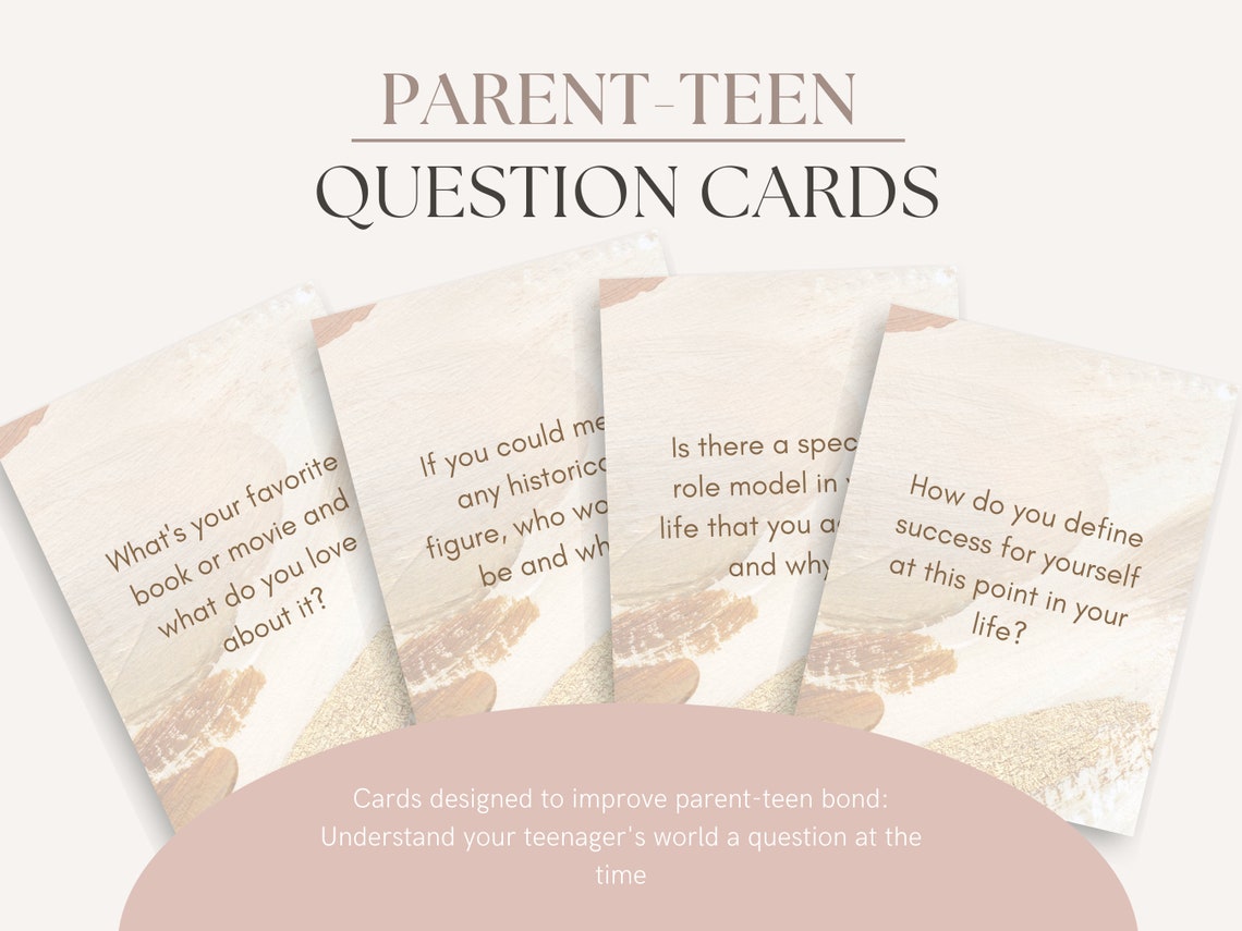 Parent-teen Communication Cards Family Connection Relationship ...