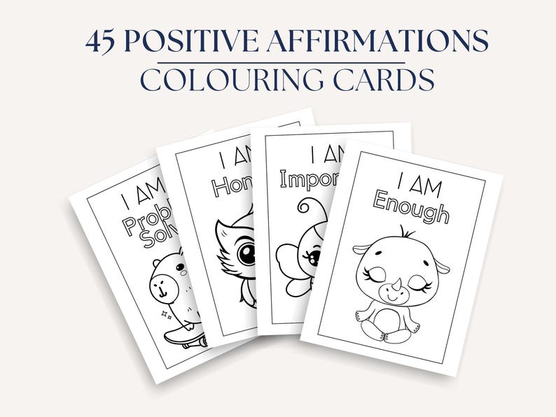 Positive Affirmation Worksheets for Kids Self-esteem Confidence ...
