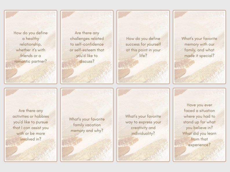 Parent-teen Communication Cards Family Connection Relationship ...