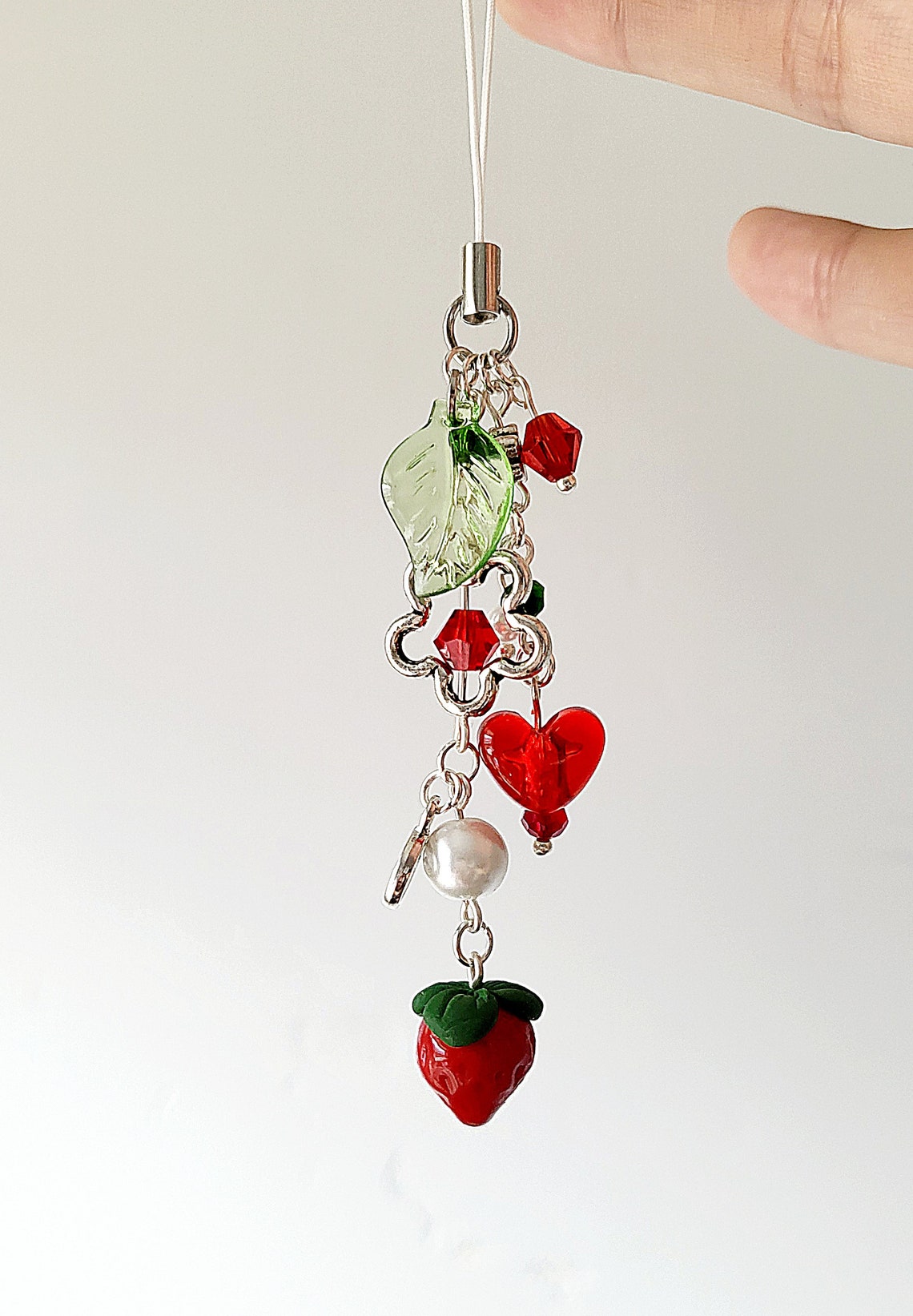 Strawberry Keychain / Phone Charm - Etsy
