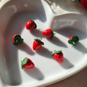 Strawberry Charms / Handmade Polymer Clay - Etsy