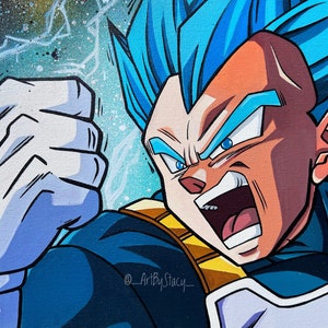 Vegeta Royal Blue CANVAS PRINT - Etsy