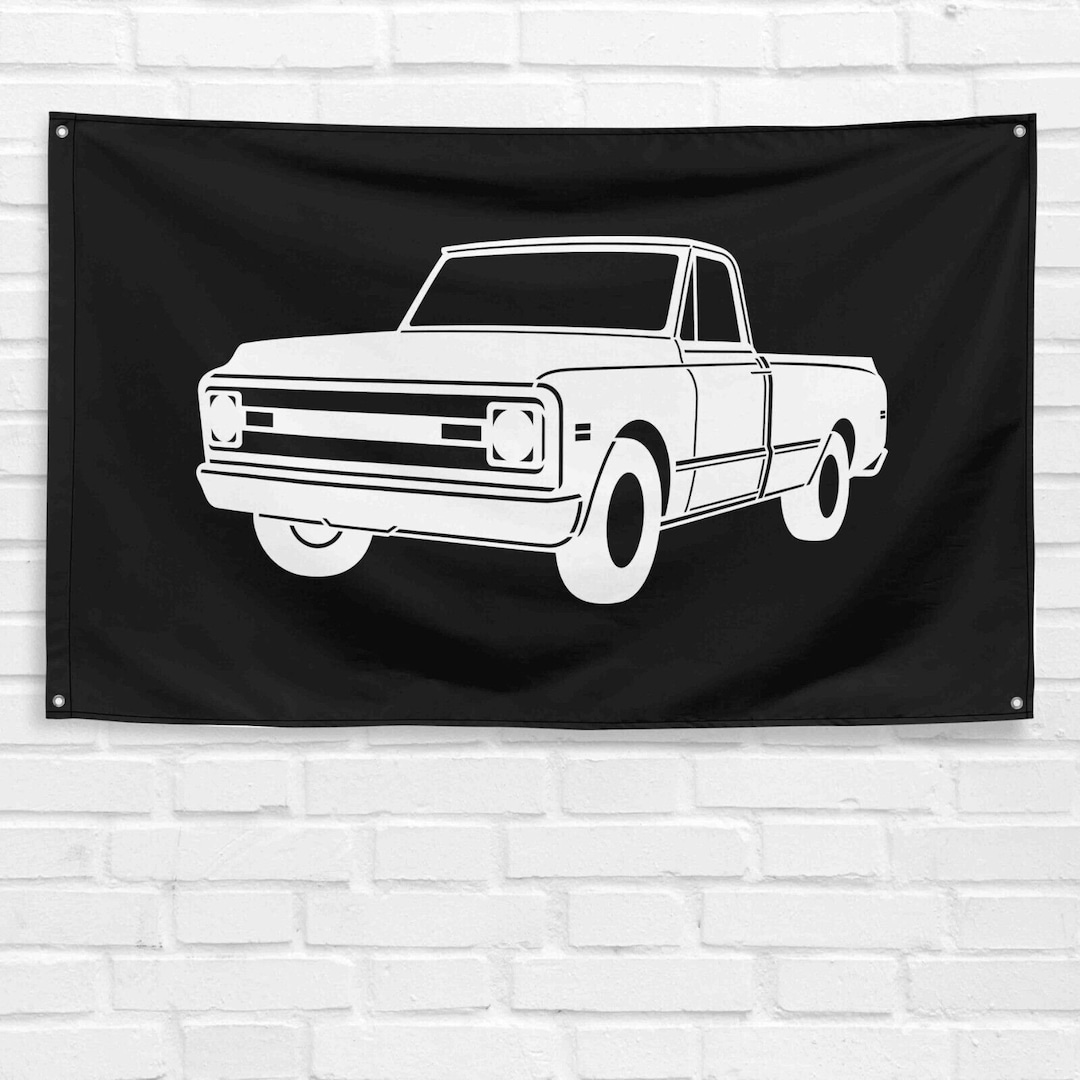 For C10 Truck Enthusiast 3x5 Ft Flag Grandpa Dad Son Birthday Gift Man ...