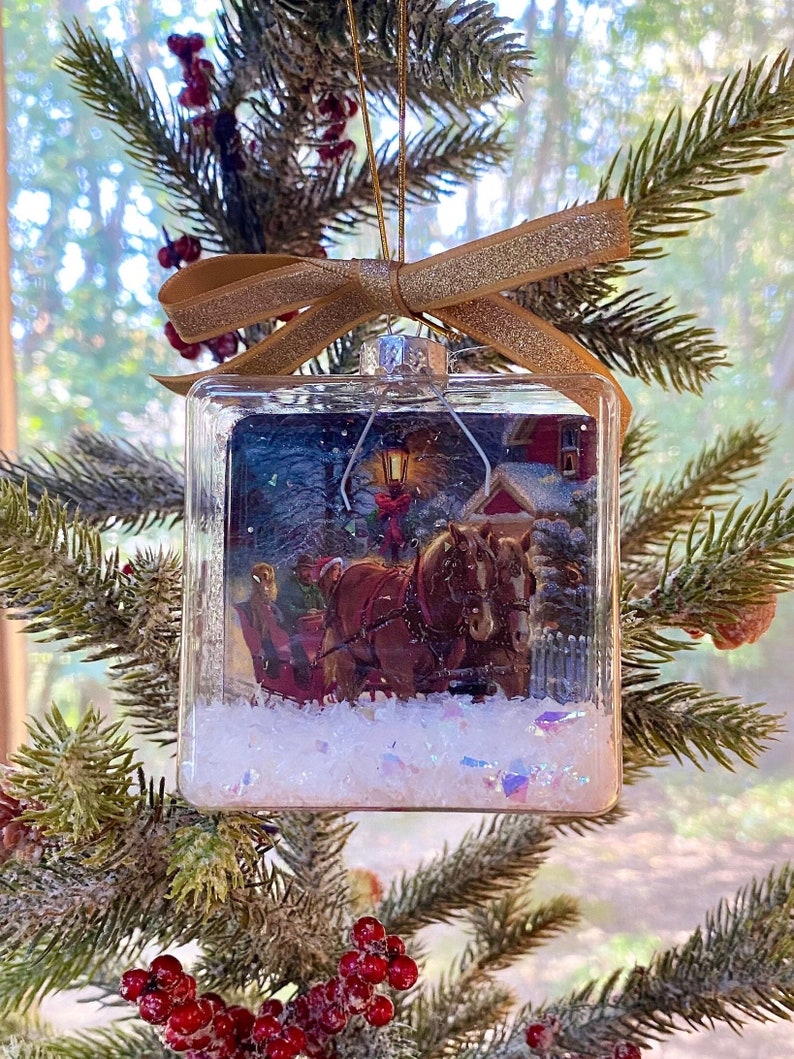 Christmas Horse & Buggy Ride Ornament - Etsy