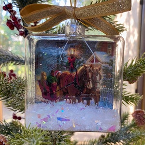 Christmas Horse & Buggy Ride Ornament - Etsy