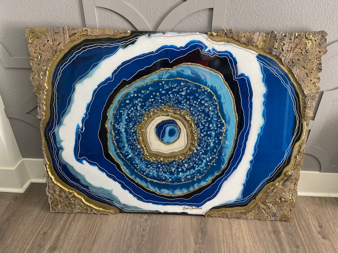 Large Blue Eye Geode Resin Wall Art - Etsy