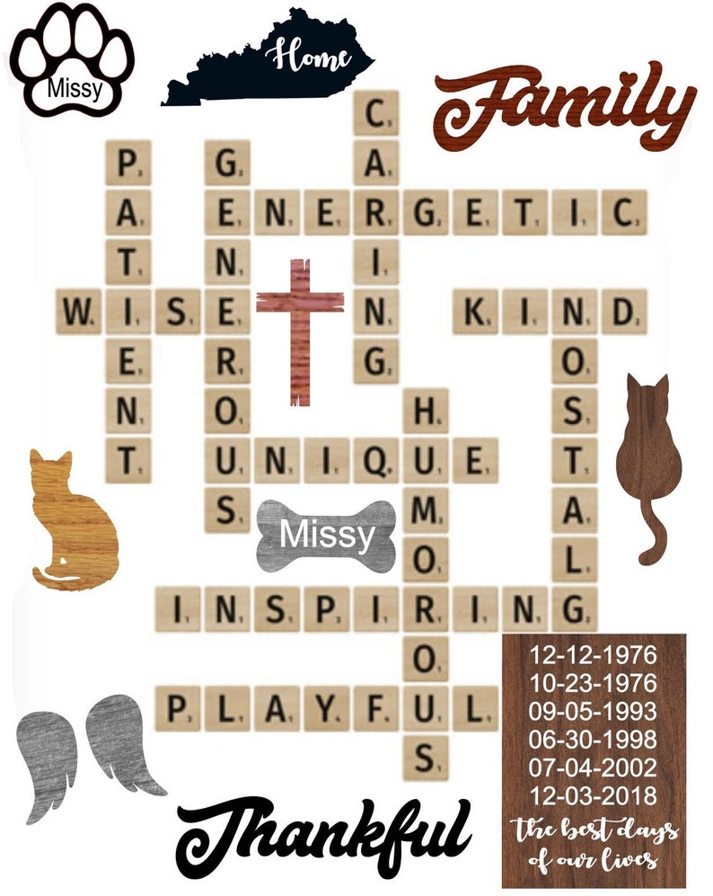 Large Scrabble Tiles, Wooden Wall Ready to Hang Tiles, Wall Decor ...