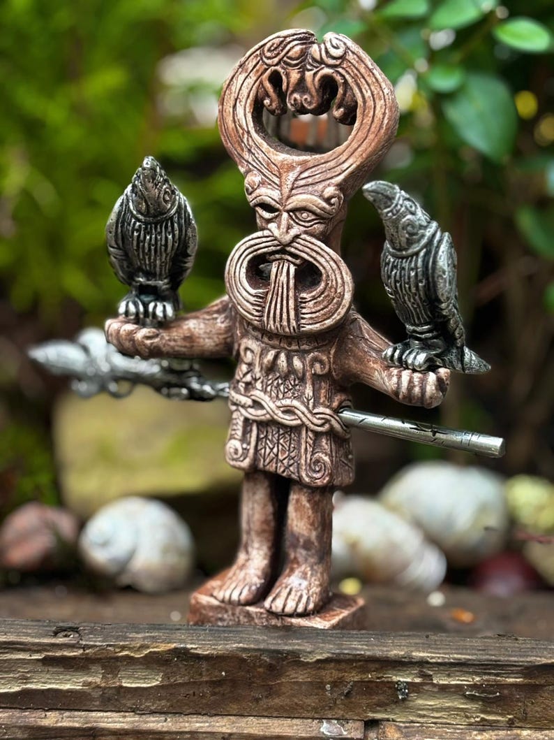 Raven God Odin Altar Figure - Etsy