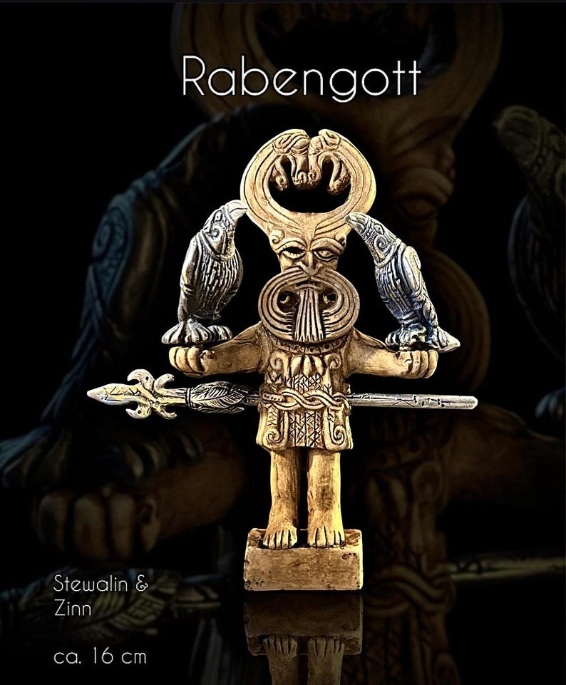 Raven God Odin Altar Figure - Etsy