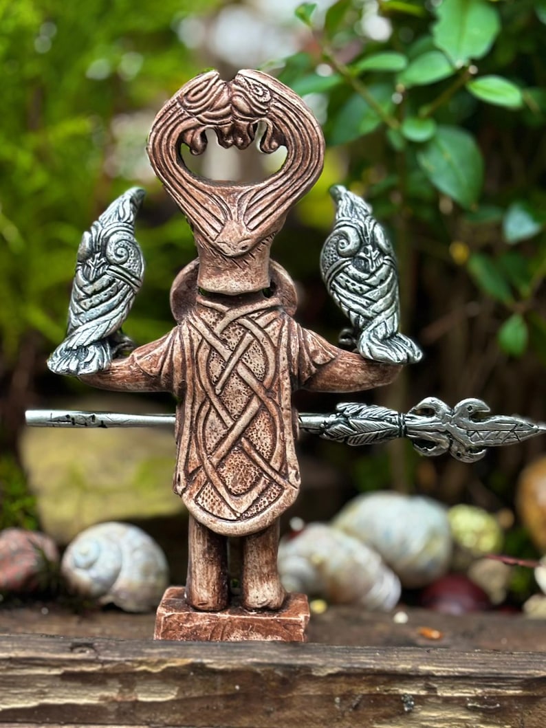 Raven God Odin Altar Figure - Etsy