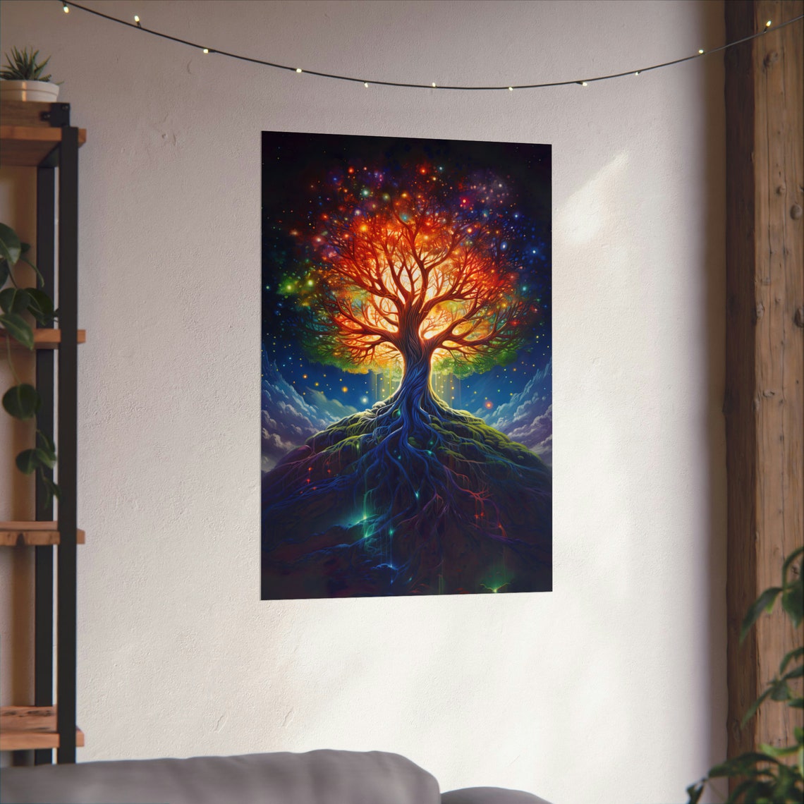 Infinity Tree: A Symphony of Light and Life Matte Vertical Posters - Etsy