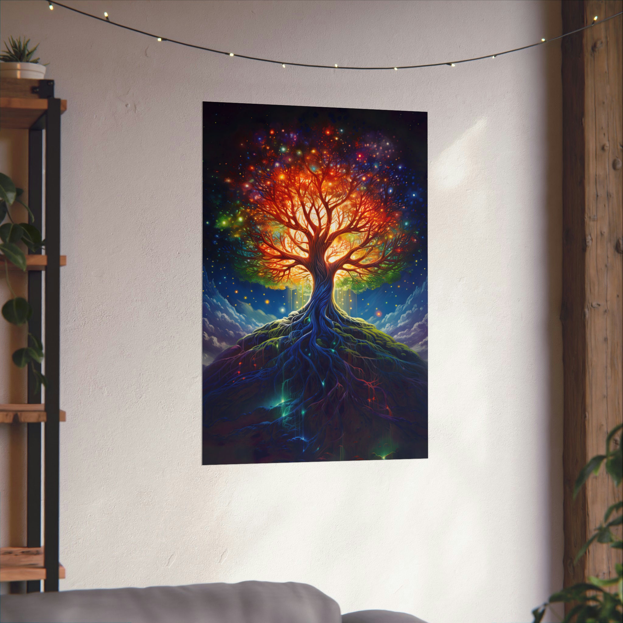 Infinity Tree: A Symphony of Light and Life Matte Vertical Posters - Etsy
