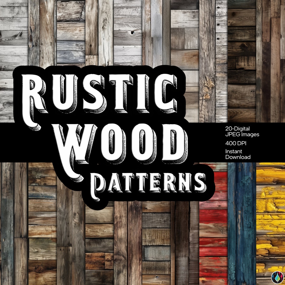 Digital Paper, Printable for Scrapbook, Rustic Wood Textures ...