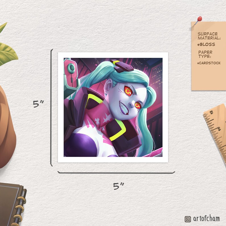 Anime Cyberpunk Art Print , Anime Square Art Print, Scifi Art, Anime ...