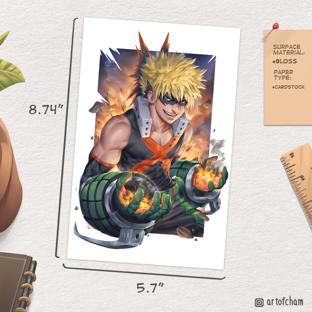 Anime Hero Boys, BNHA Art Print , Anime Art Print, Class 1A, Anime ...